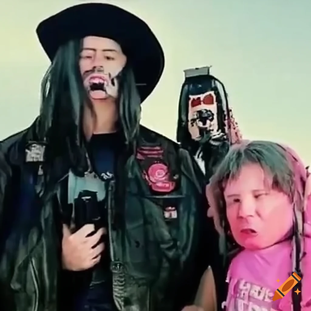 Redneck cyberpunk lifestyle captured in vhs footage on Craiyon