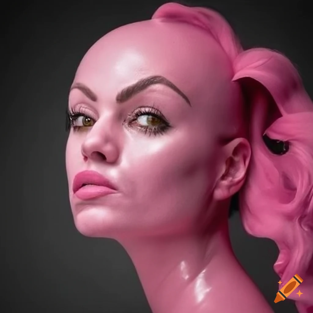 Dusty pink latex face combination on Craiyon