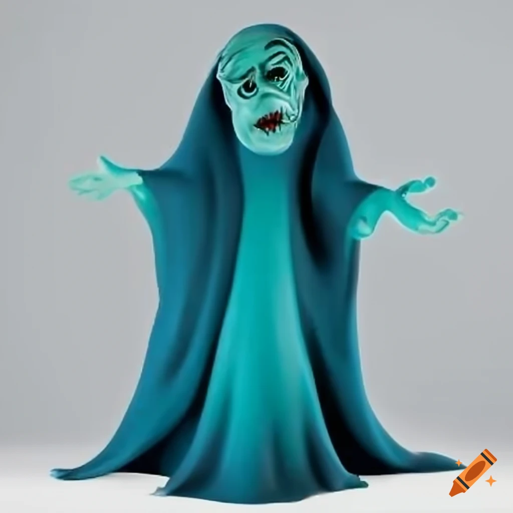 Animated ghost from disney's haunted mansion on a white background on ...