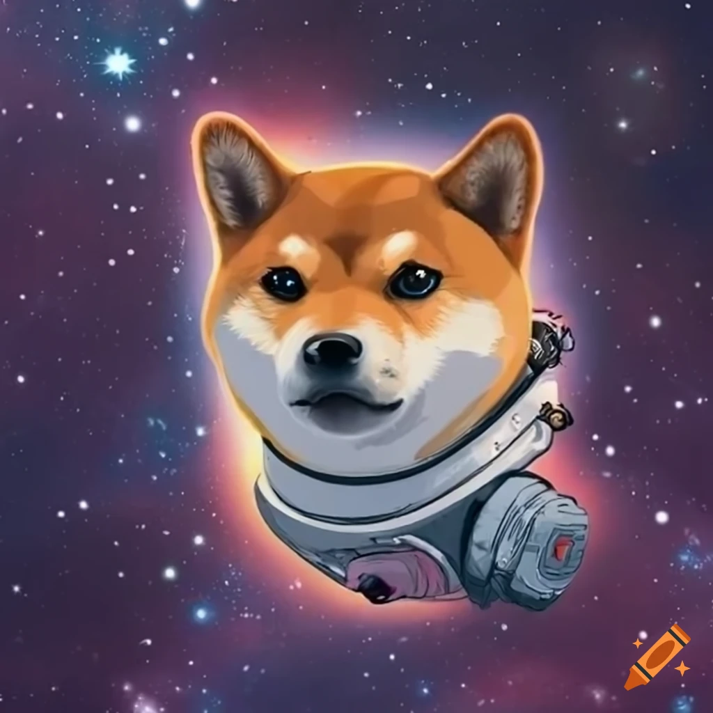 Astronaut shiba inu in space on Craiyon