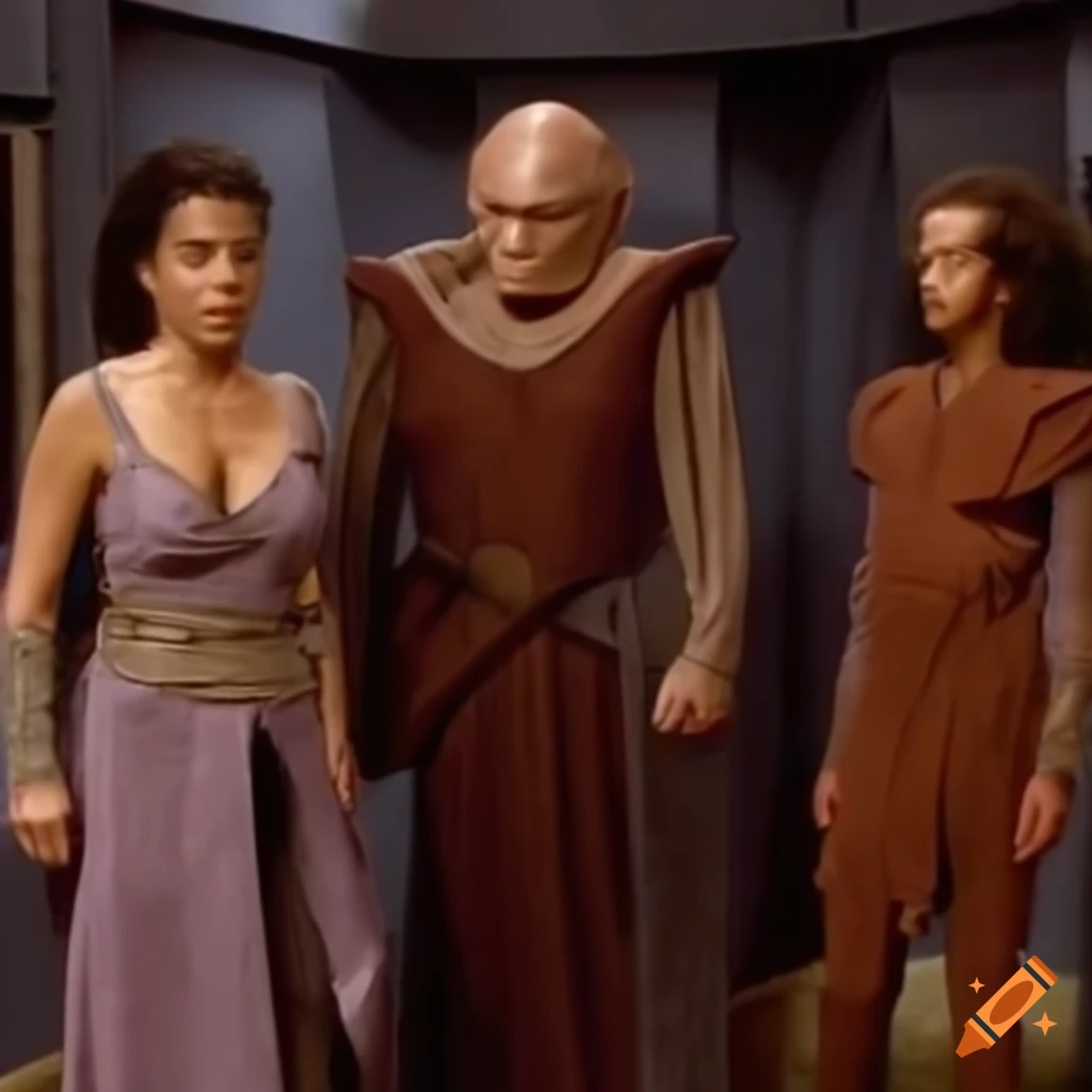Cardassian youths on birthright bajor trip on Craiyon