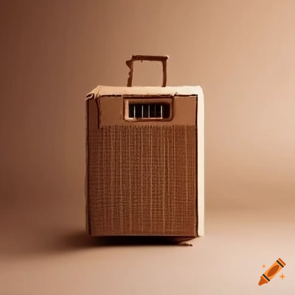 Cardboard guitar amplifier on Craiyon