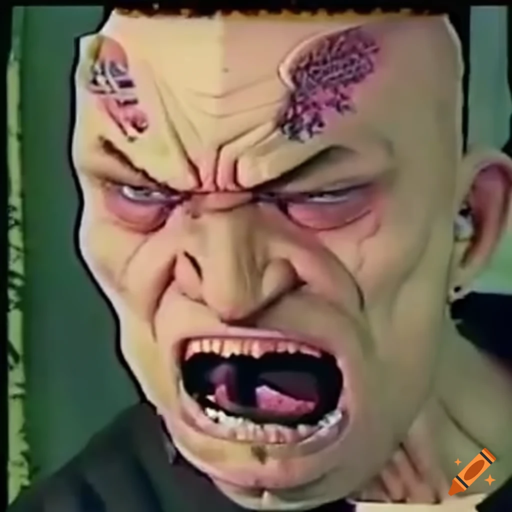 Angry cyberpunk people in vhs footage on Craiyon