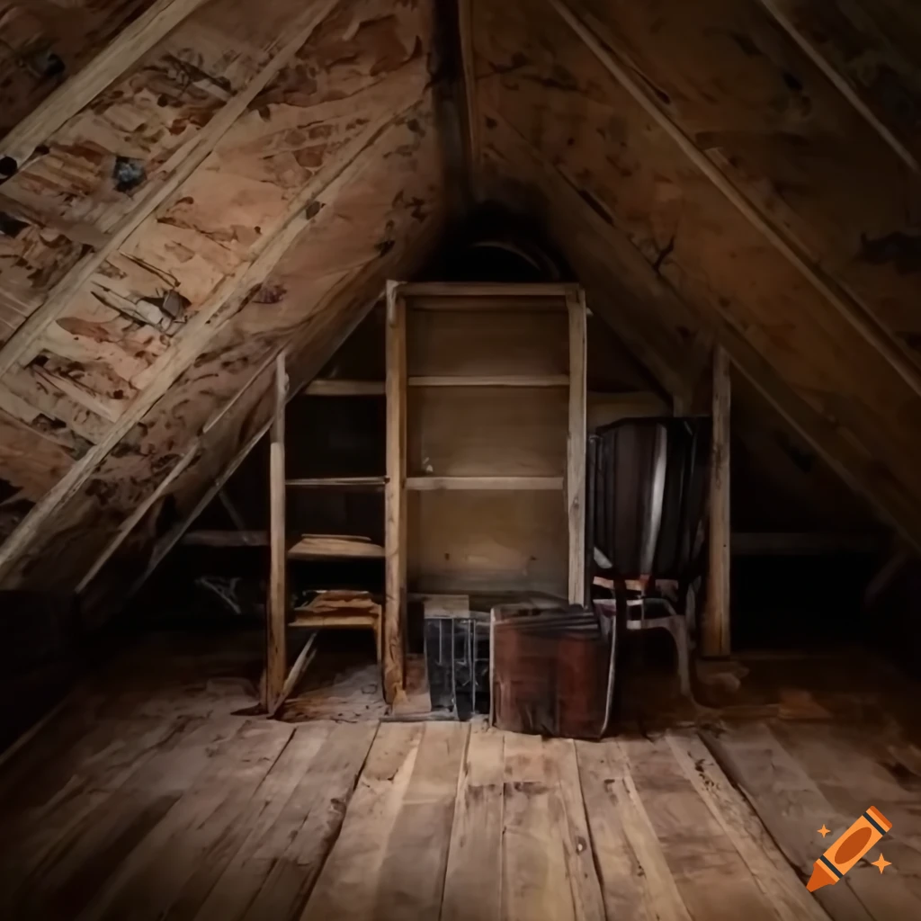 Old attic room interior on Craiyon