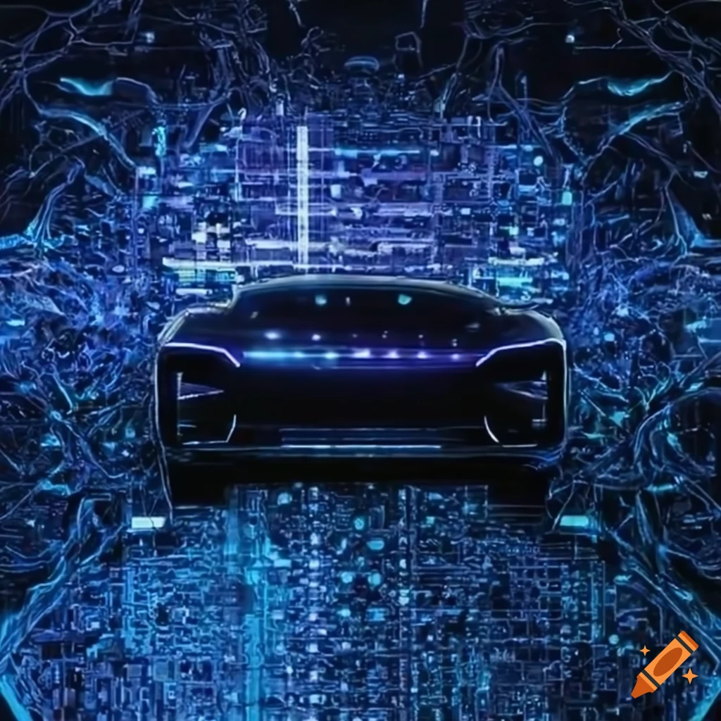 Data analysis in tesla's research lab on Craiyon