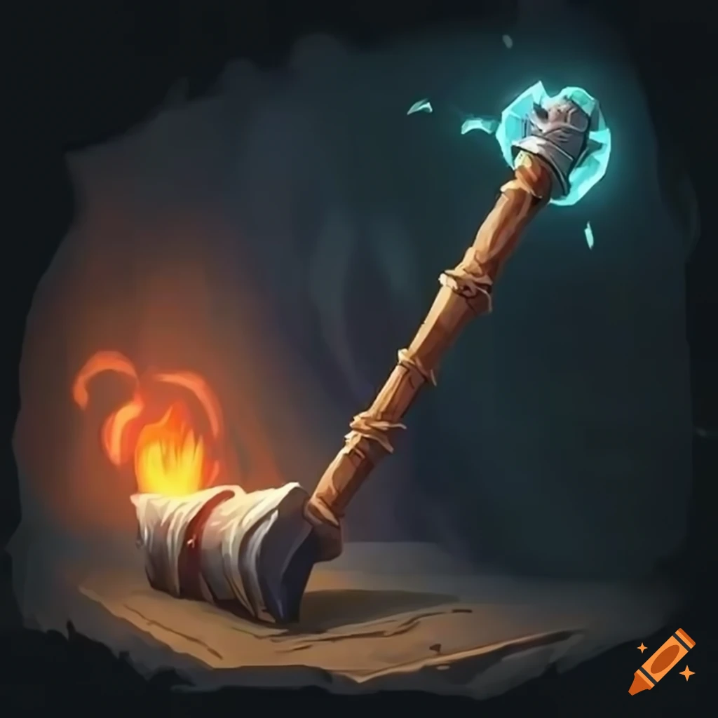 D&d magical handaxe with a book blade in digital art style on Craiyon