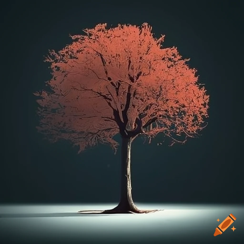 Lonely tree on Craiyon