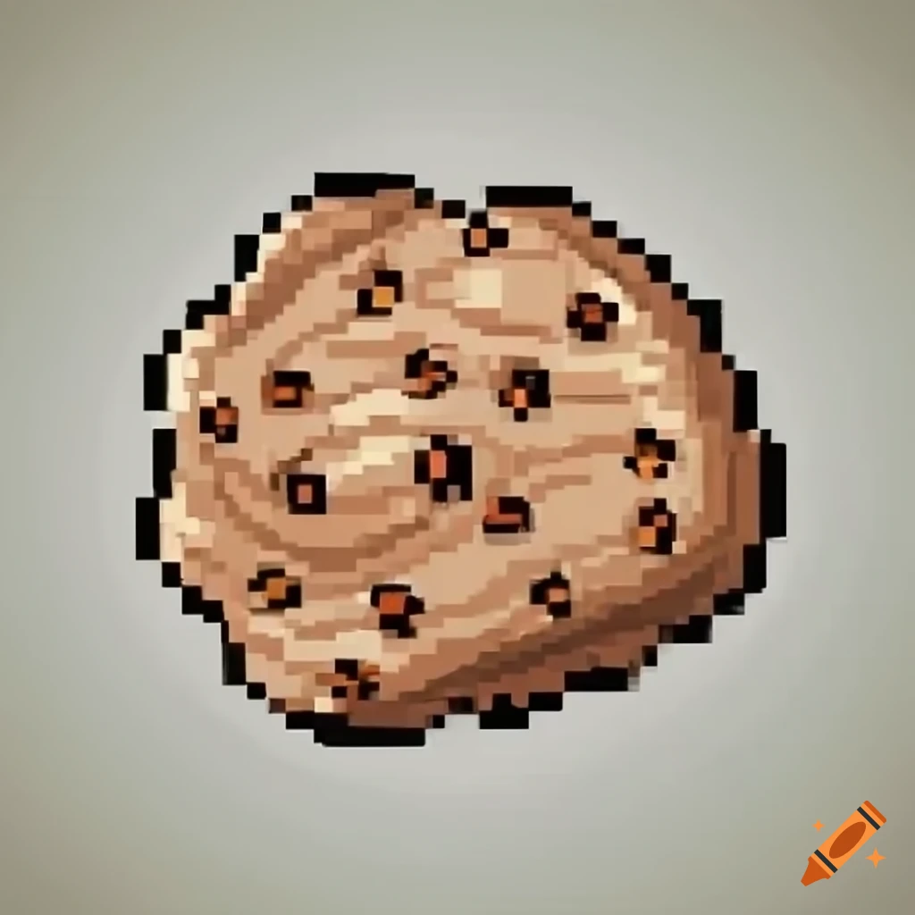 Pixelated cookie on Craiyon