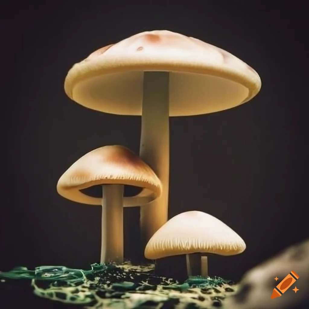 Mushroom circuit board on Craiyon