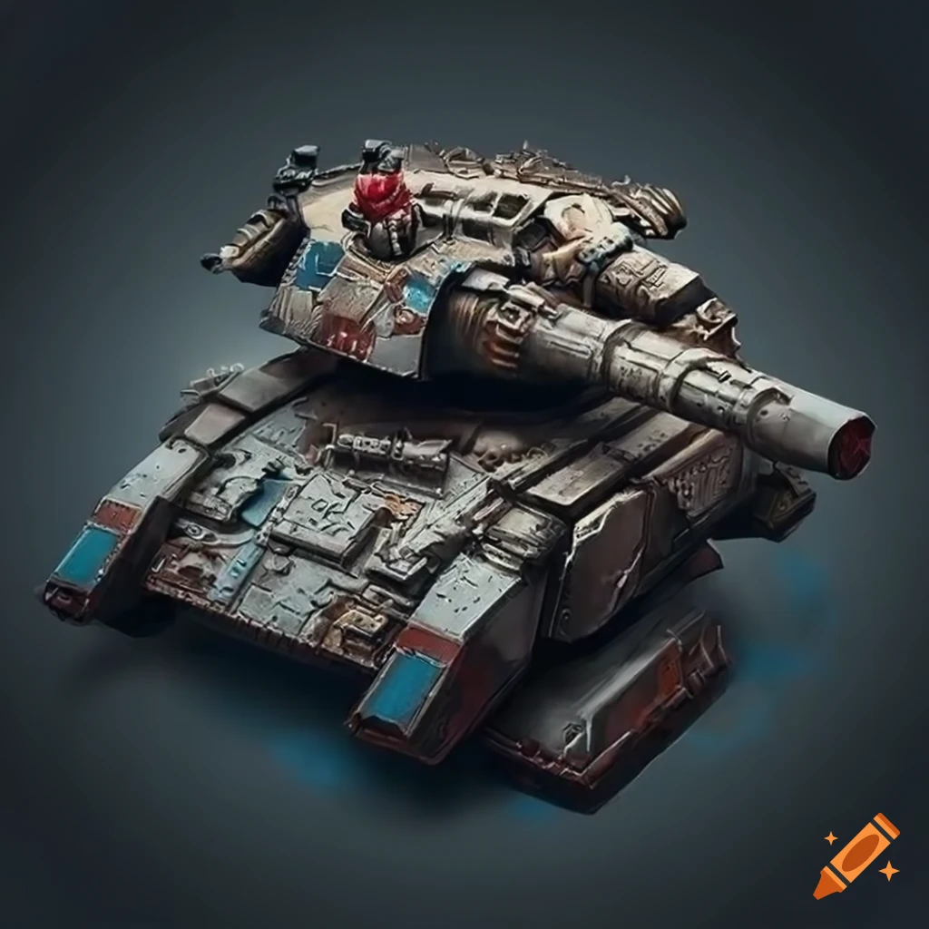 Warhammer 40k tank in Studio Ghibli style from Iron Hands faction on ...