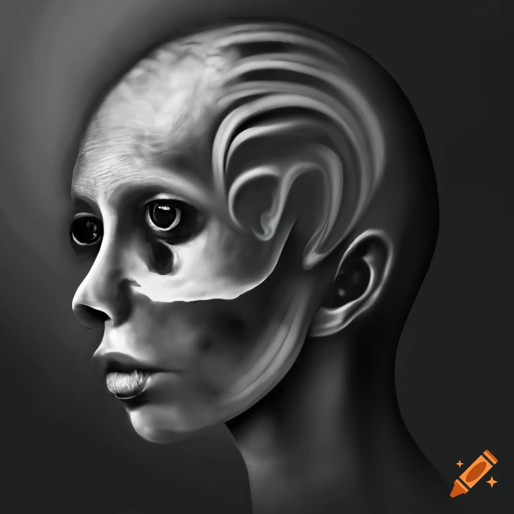 Abstract representation of memory loss with fear and decay elements on ...