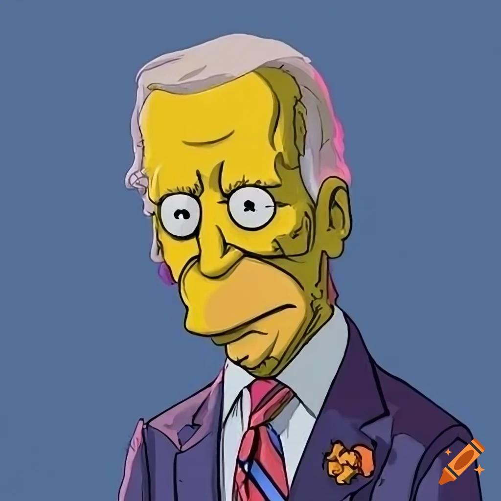 Simpsons style character of a political figure on Craiyon