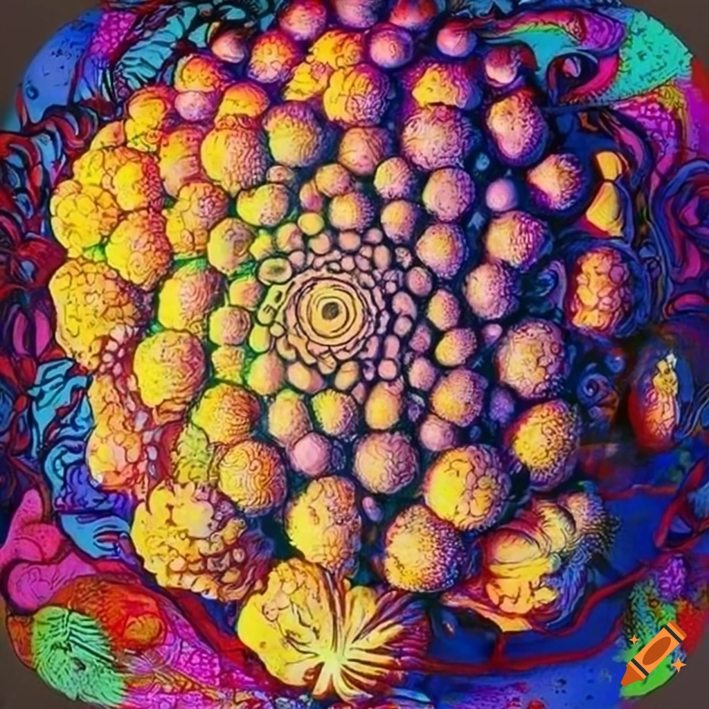 Psychedelic 60's album cover inspired by the beatles on Craiyon