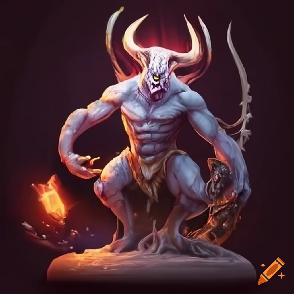 Detailed salt demon in a fantasy setting on Craiyon