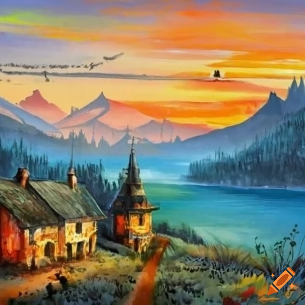 Paisaje drawn by the world's best painter on Craiyon