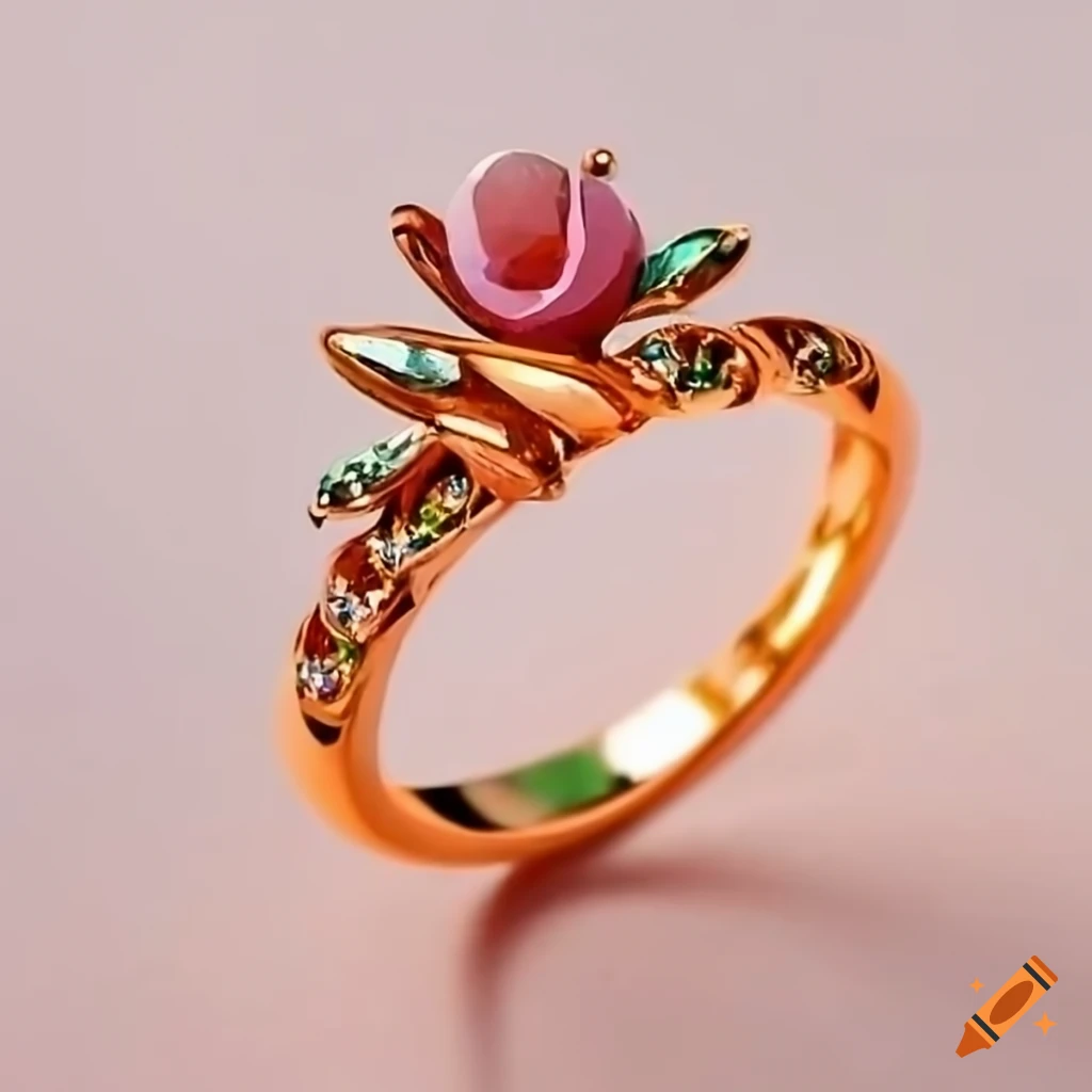 Elegant and delicate fancy ring on Craiyon