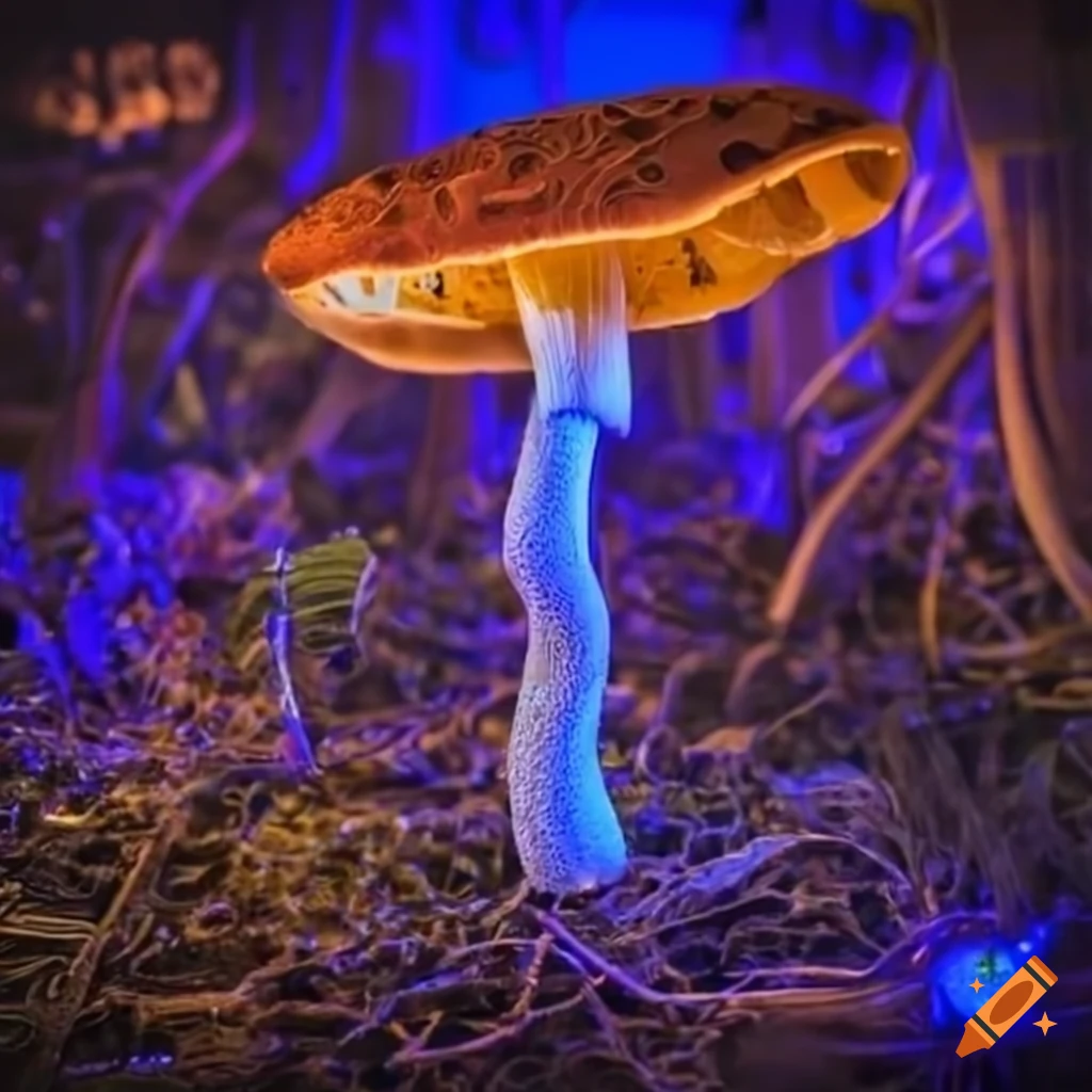 Mushroom circuit board on Craiyon