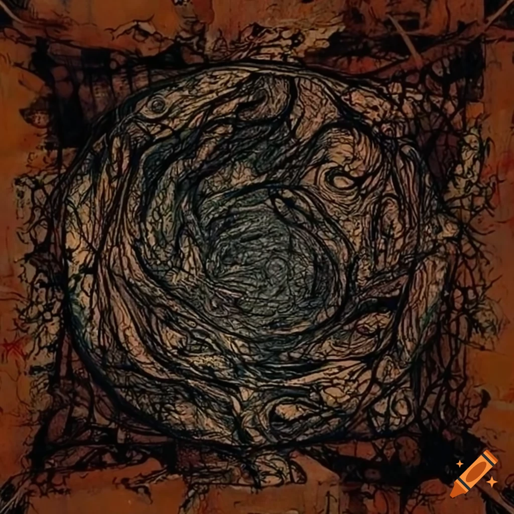 Abstract representation of memory loss with fear and decay elements on ...