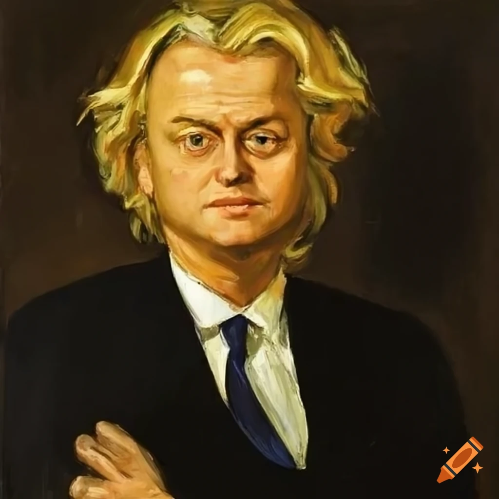 Expressive portrait of dutch politician geert wilders on Craiyon