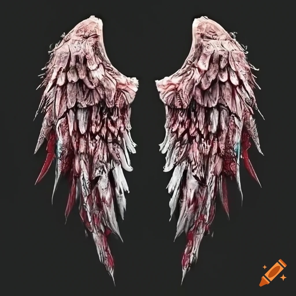 Affliction style wings on Craiyon