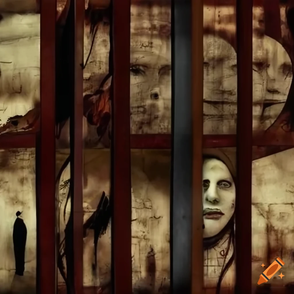 Abstract representation of memory loss with fear and decay elements on ...