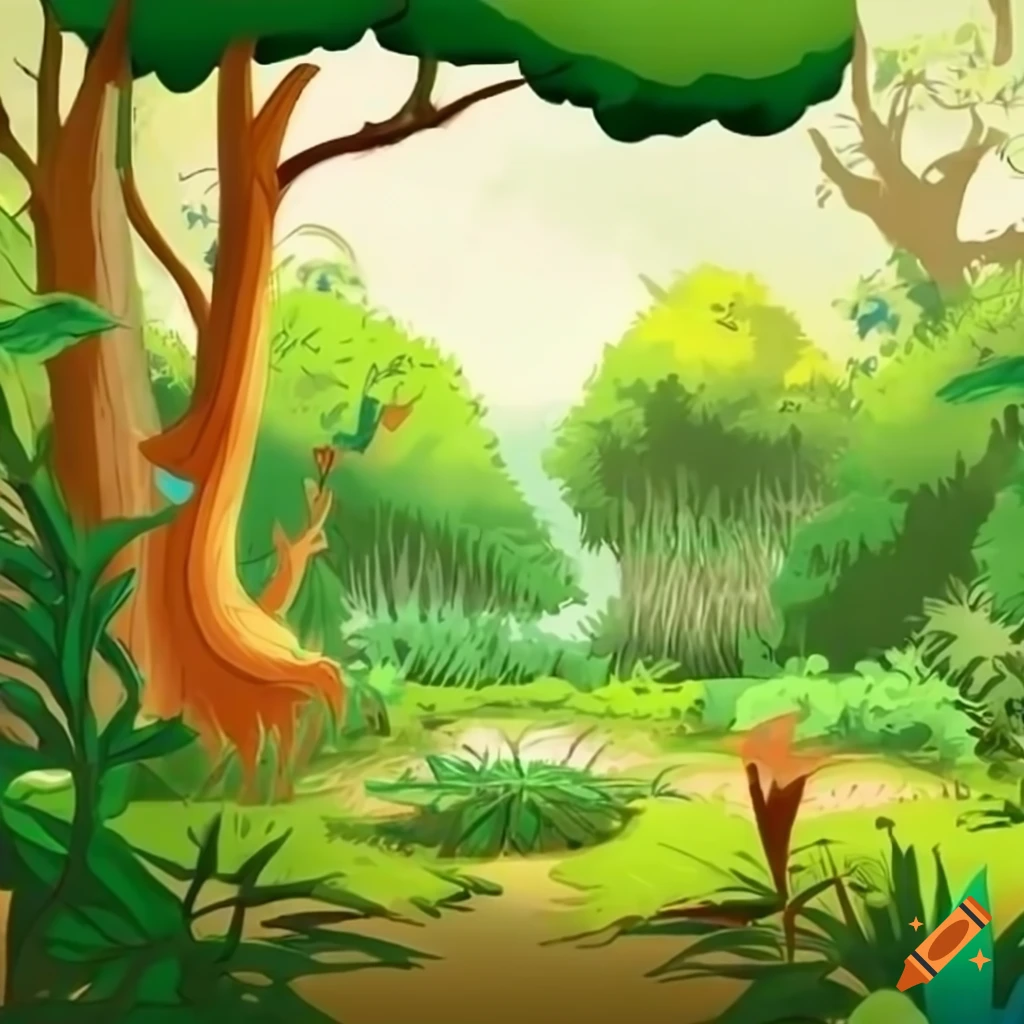 Jungle animated drawing on Craiyon
