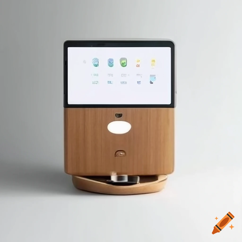 Smart medication dispenser with minimalist natural and futuristic ...