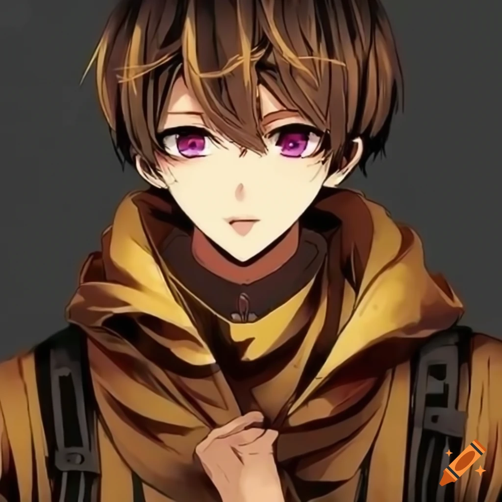 Golden anime boy character on Craiyon