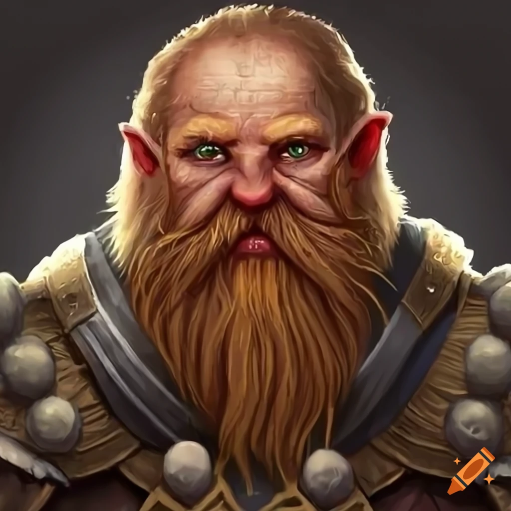 Highly detailed animated portrait of a dwarf cleric on Craiyon