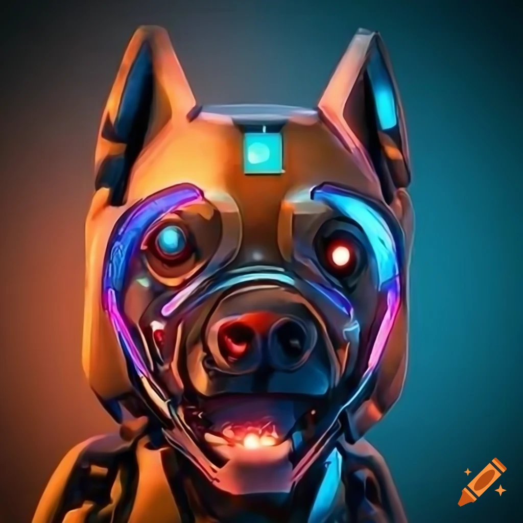 Cyber dog on Craiyon