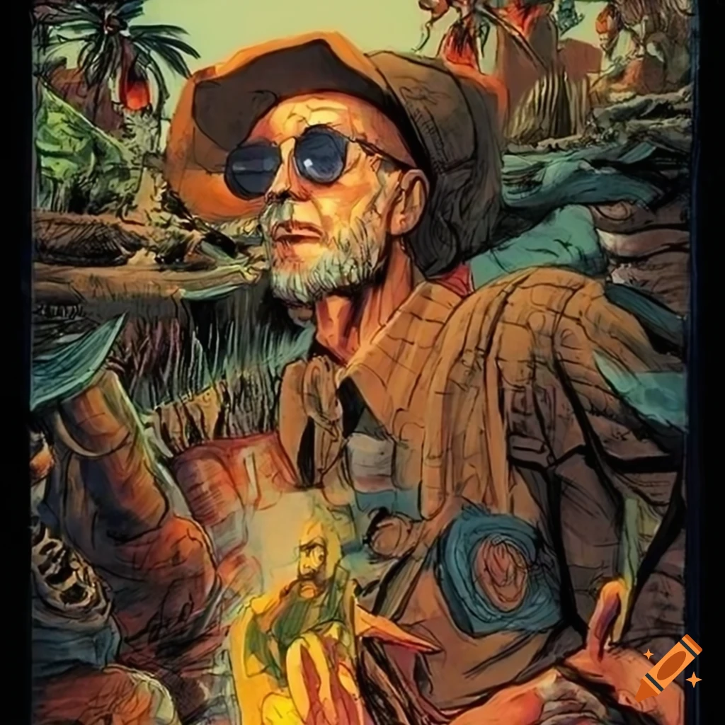 Exceptional tropical lsd in a noir graphic novel style by james gurney ...