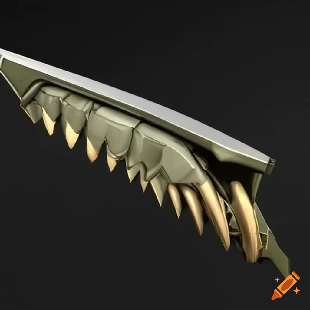 Reptilian teeth blade on Craiyon
