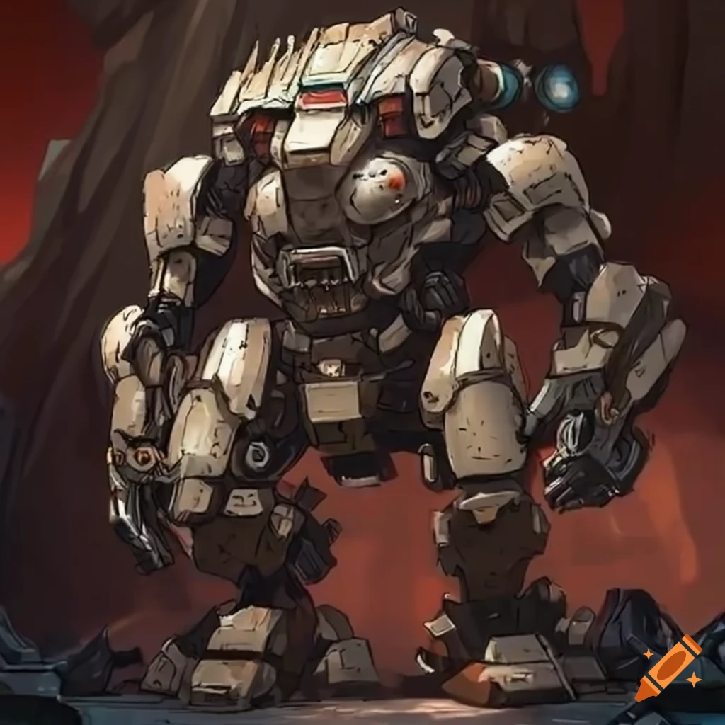 Anime mech armor designed for barbarians on Craiyon