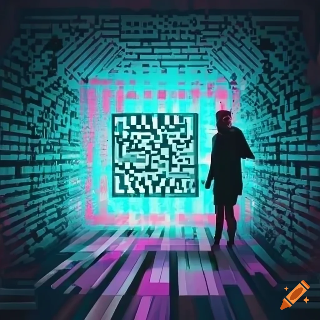 Eye-catching reality tv show poster with a unique qr code design on Craiyon