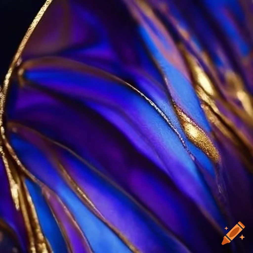 Purple, blue, and gold magical colors outdoors on Craiyon