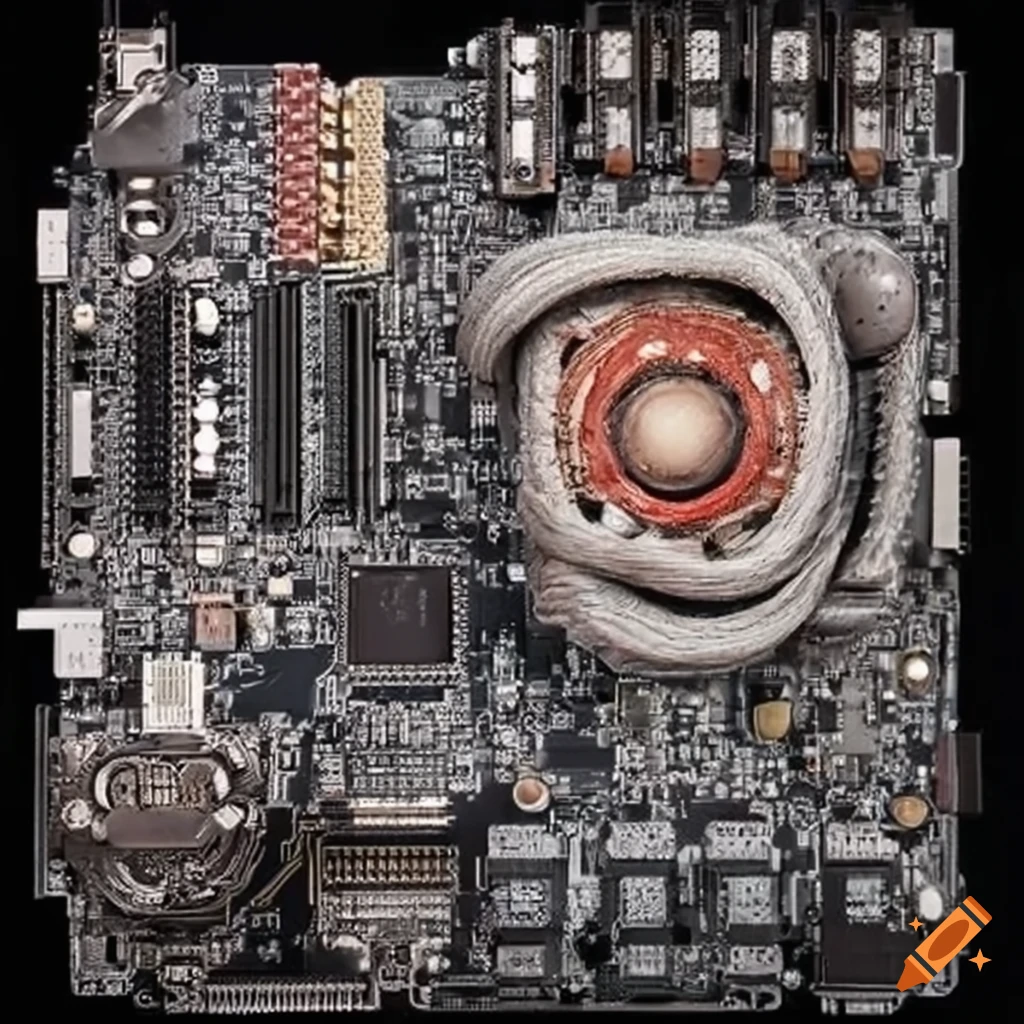 Biopunk mushroom motherboard - fungal computers innovation on Craiyon