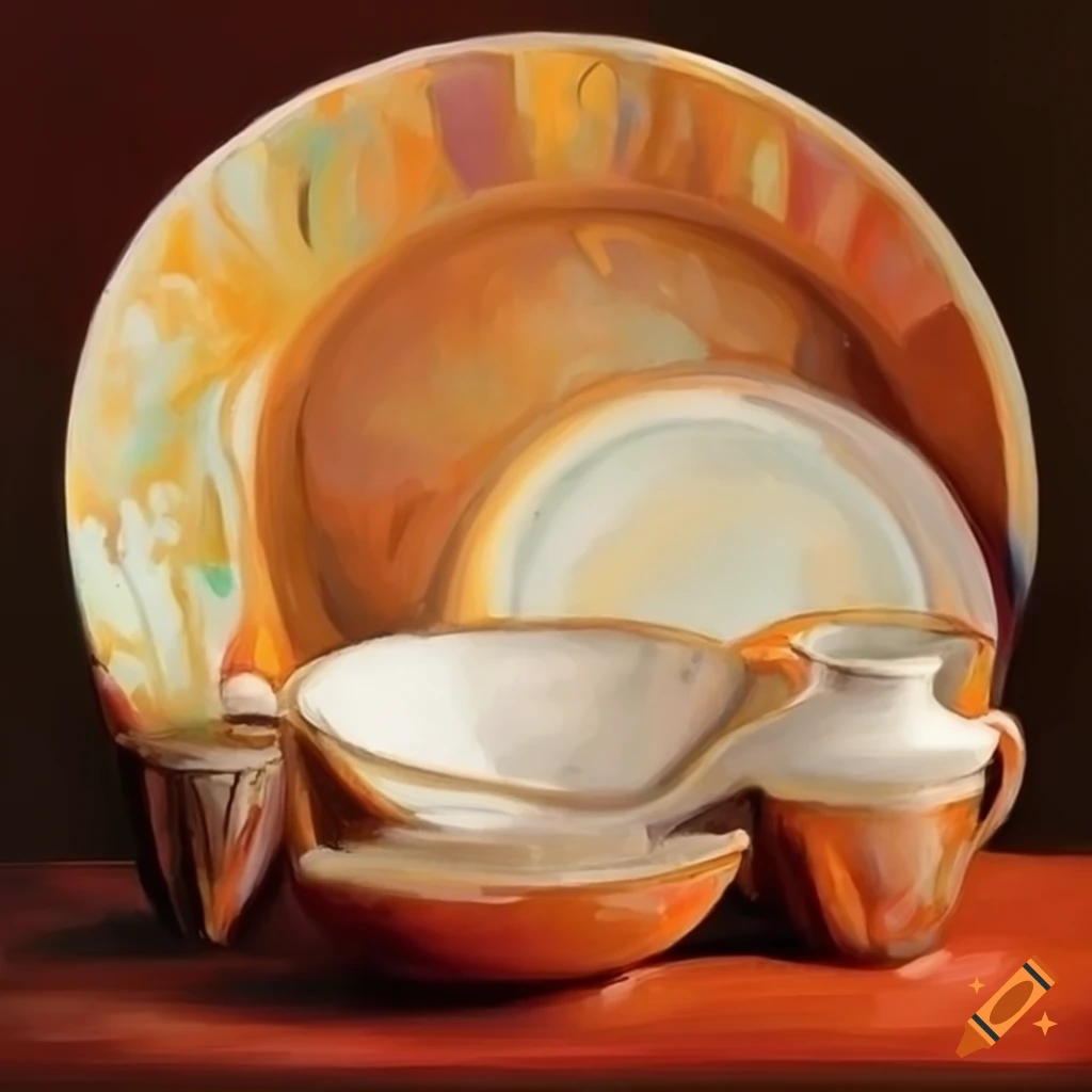 Crockery painting on Craiyon