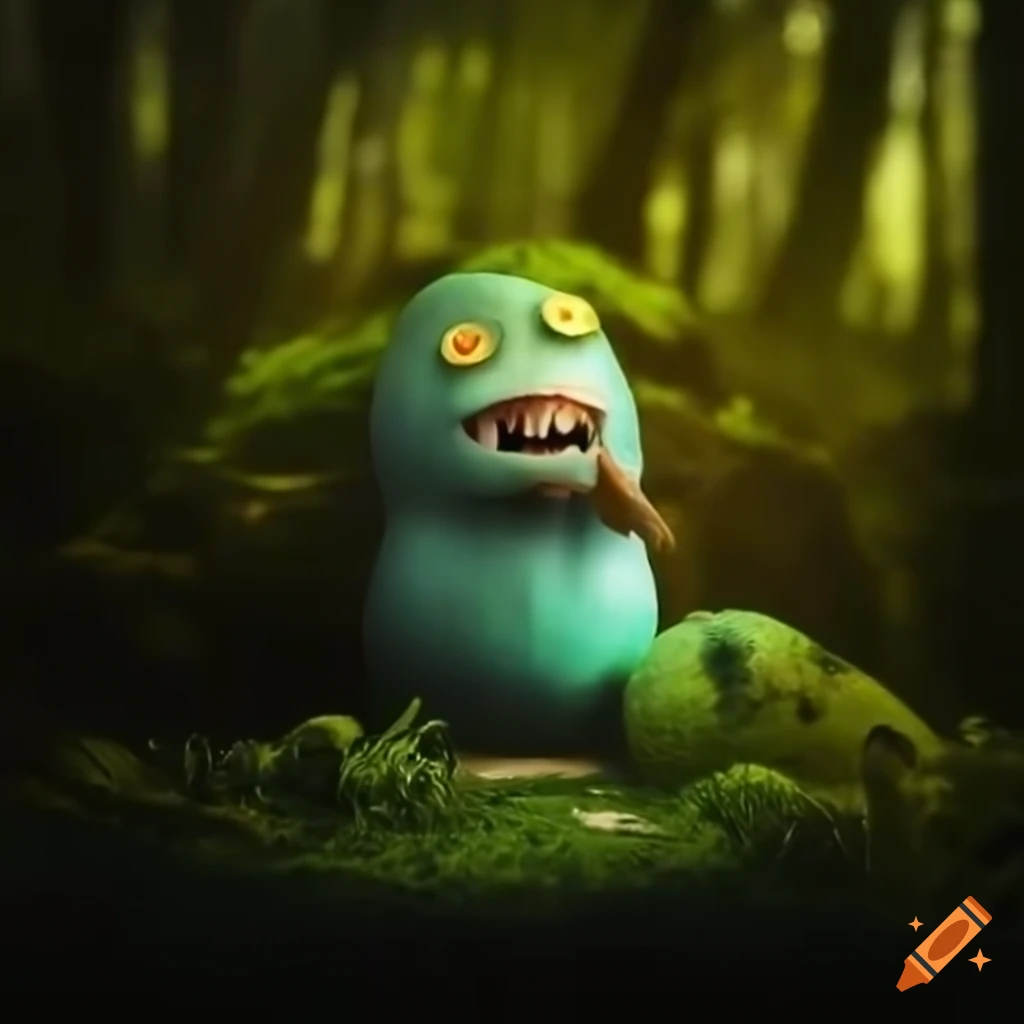 Enchanted forest scene with a porcelain fairy and mythical creature on Craiyon