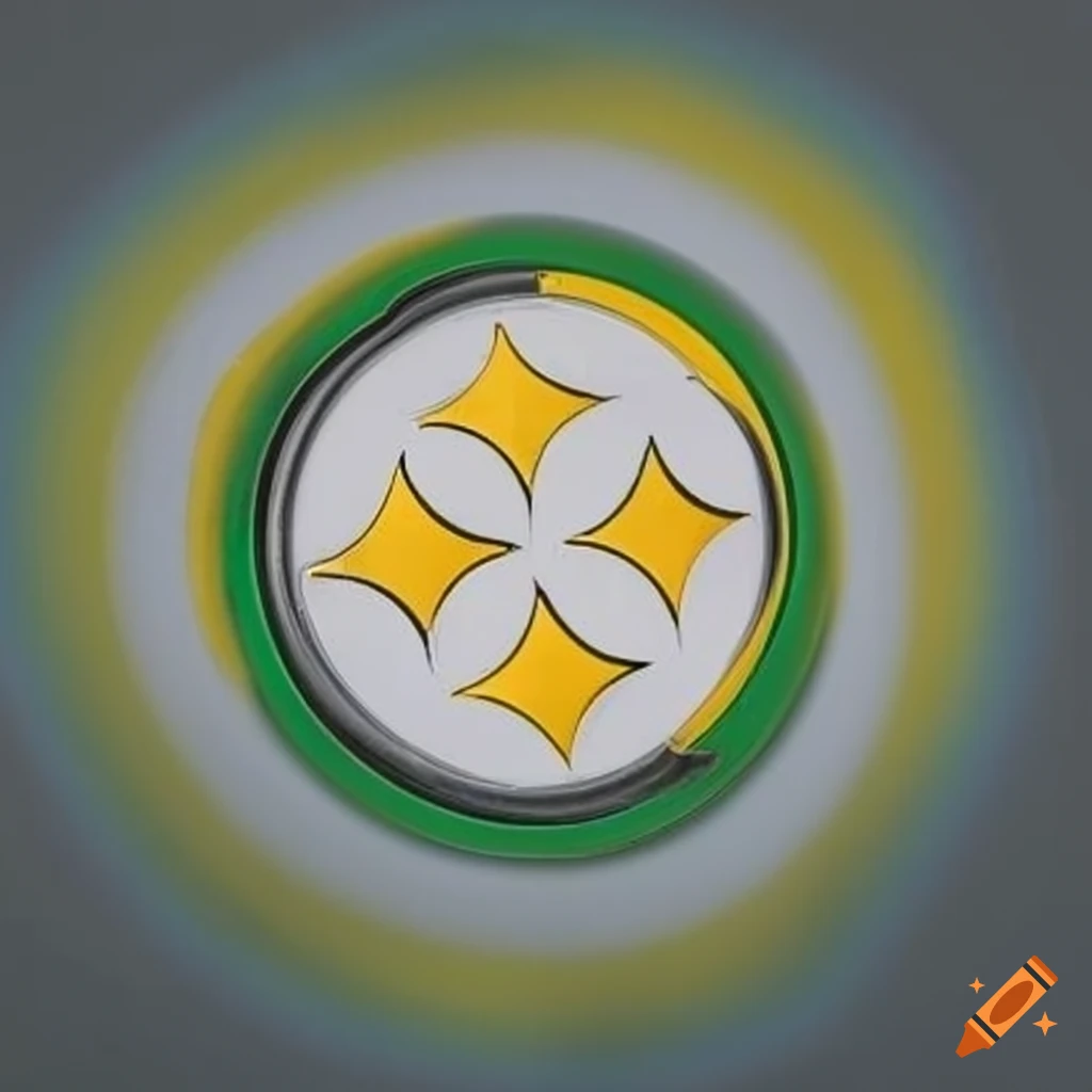 Pittsburgh steelers logo with green and yellow colors on Craiyon