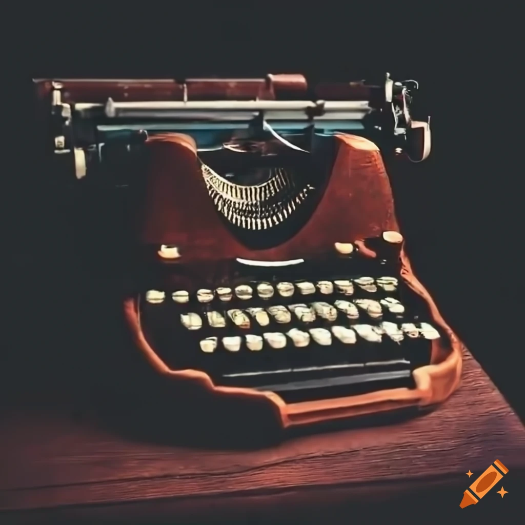 Cinematic shot of a typewriter on Craiyon