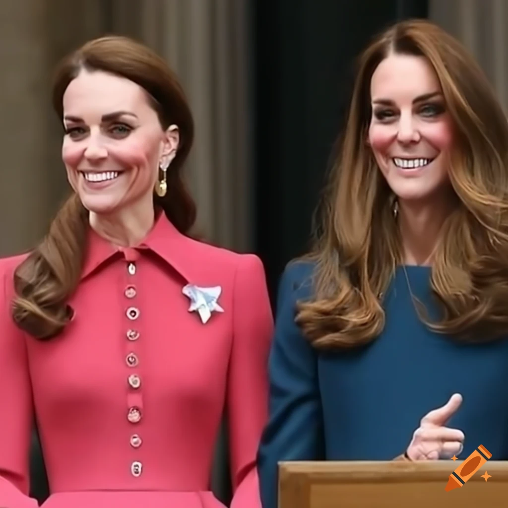 Kate middleton in a press conference explaining she's alive on Craiyon