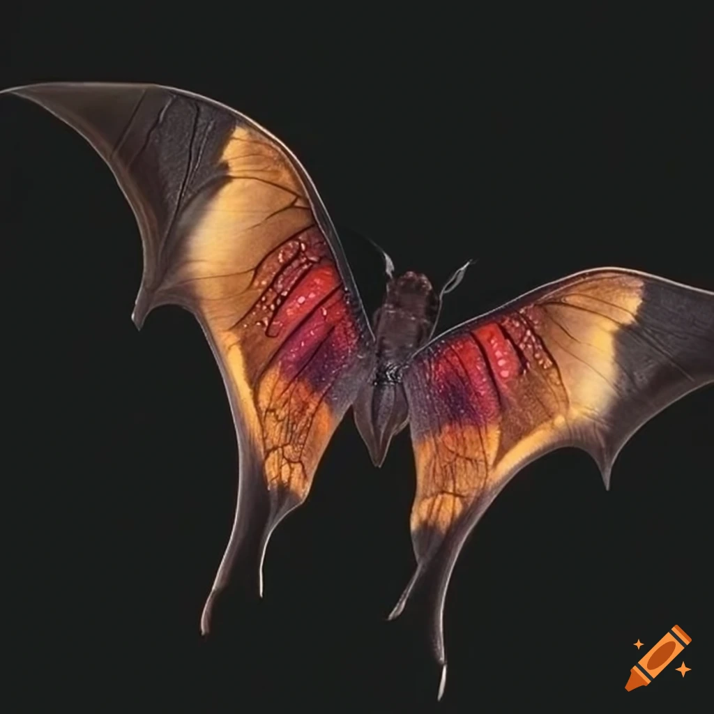 Bat butterfly wings on Craiyon