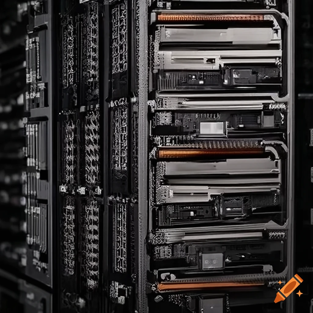 Intricate computer storage drive close-up on Craiyon