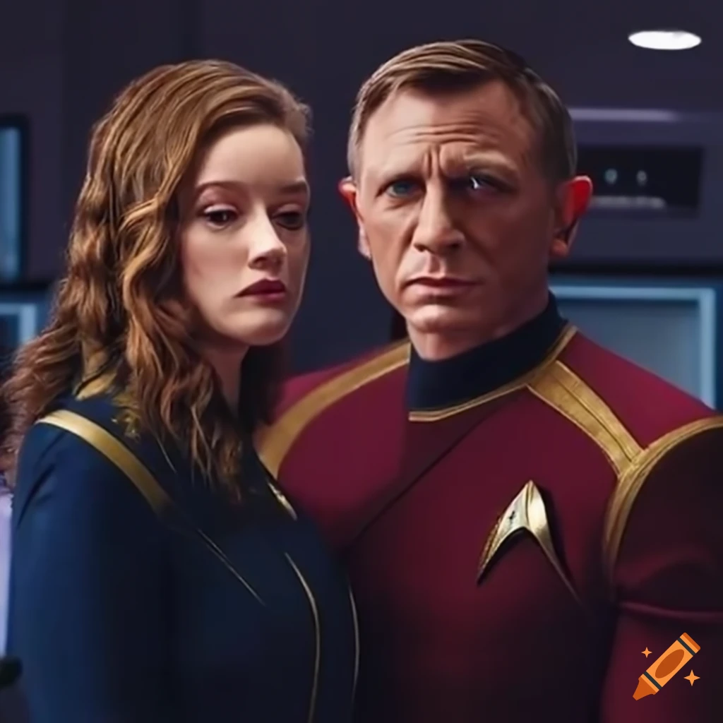 Two starfleet officers from star trek discovery on Craiyon