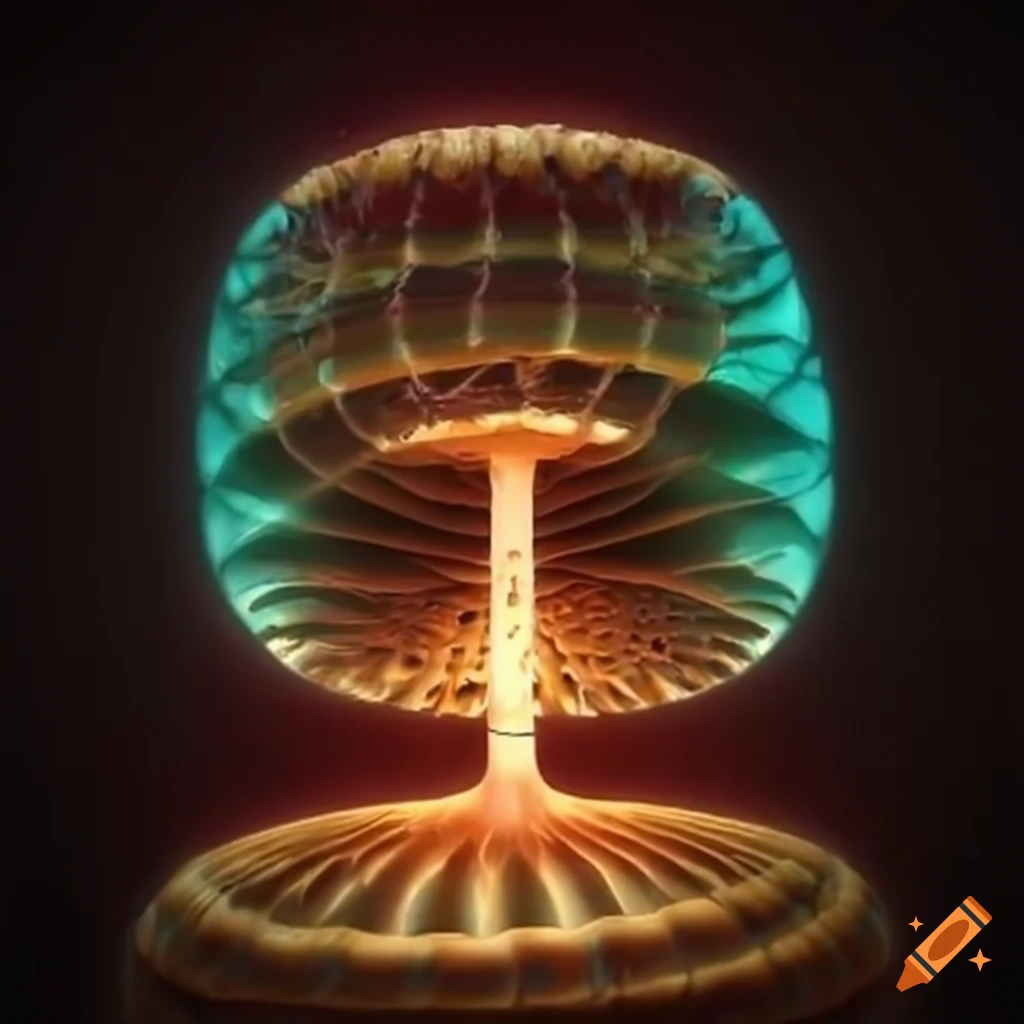 Quantum computer made of mushroom on Craiyon