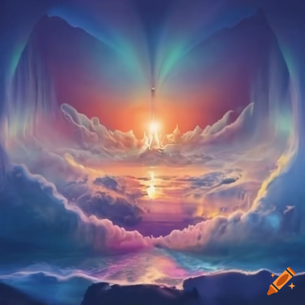 Heavenly scene on Craiyon