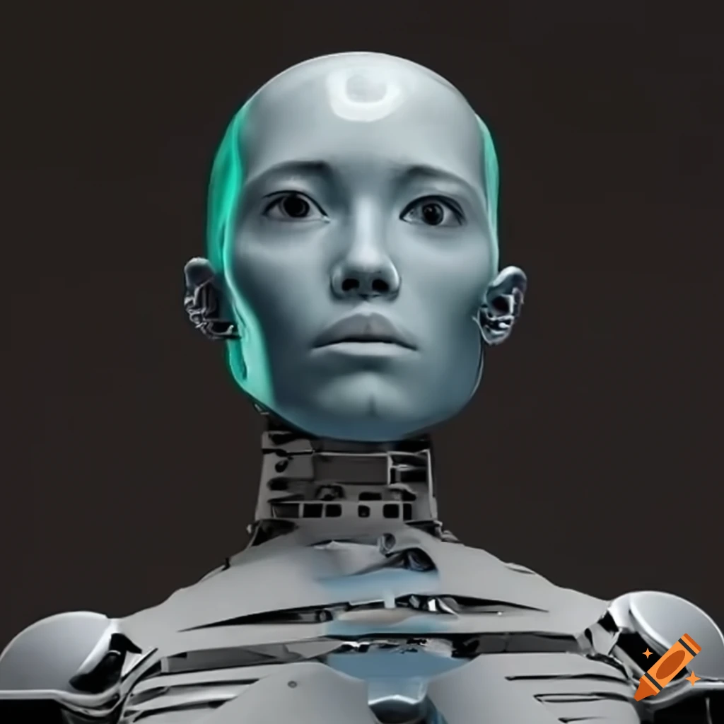 Human-like robot appearance on Craiyon