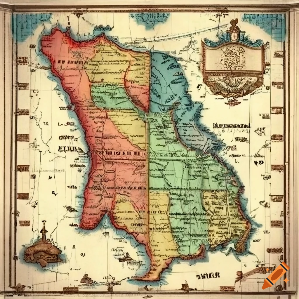 Victorian map on Craiyon