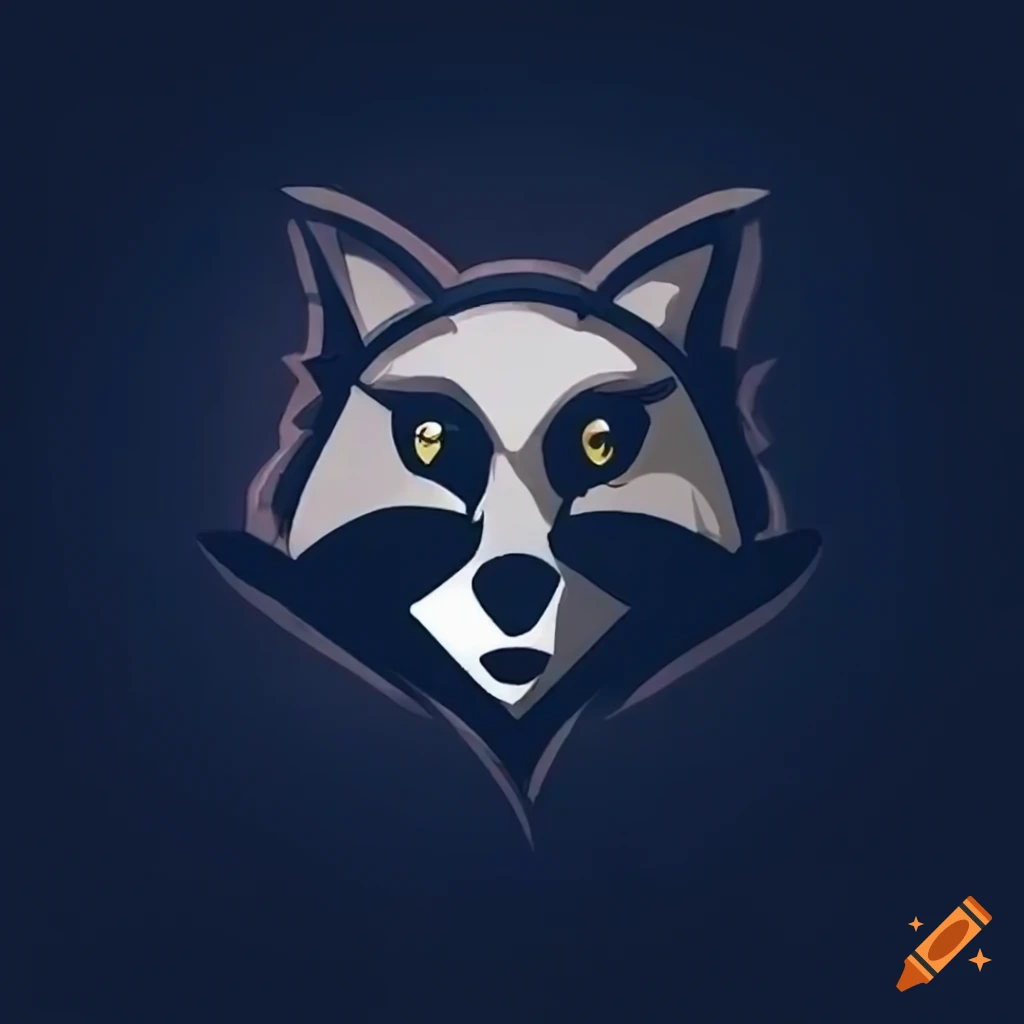 Raccoon gaming logo on Craiyon