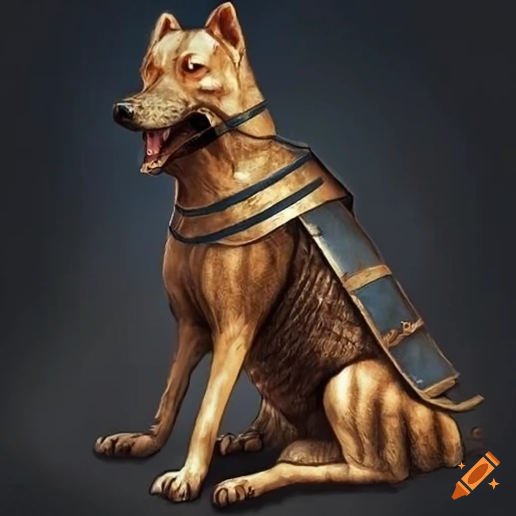 Medieval dogs of war on Craiyon